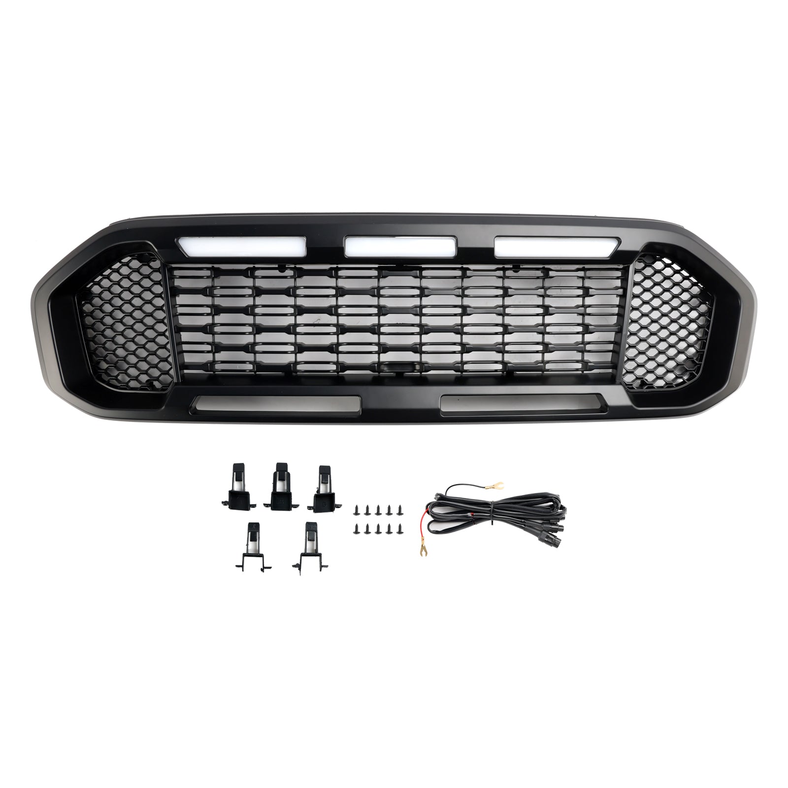 Griglia paraurti anteriore nera Ford Ranger T8 2019-2023 con luce LED ...