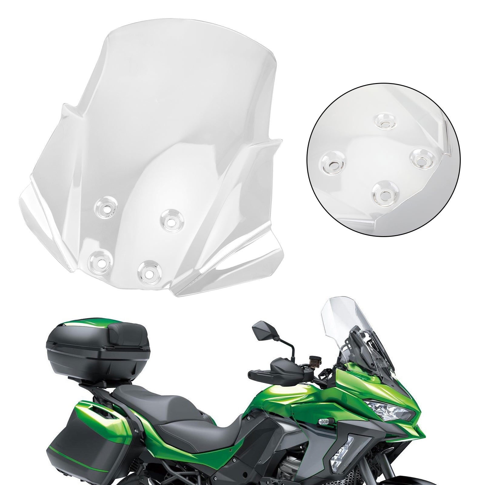 Windscreen Windshield For Kawasaki Versys-X300 2017-2019 Gray – mimotore