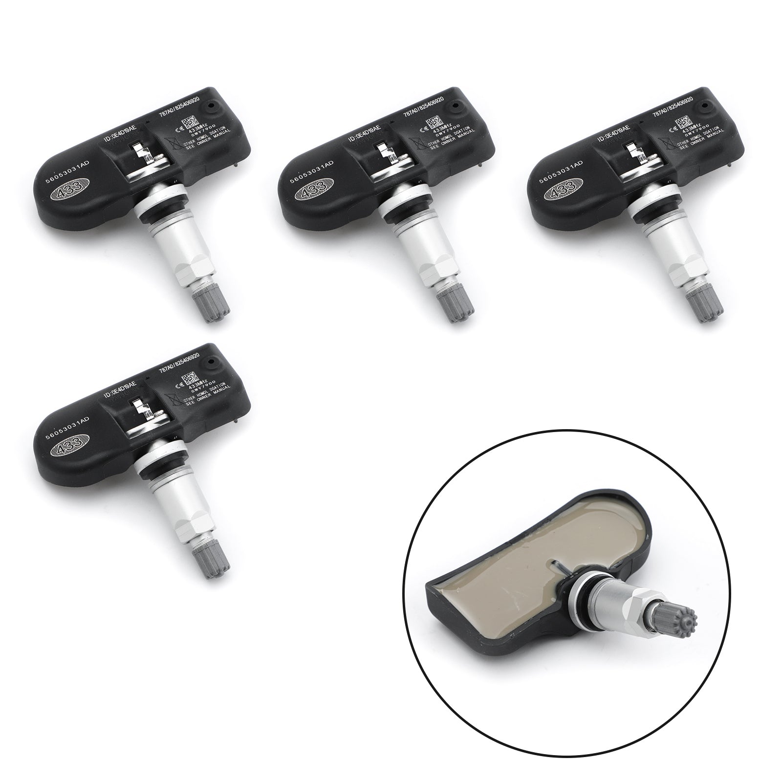 4 X 56053031AD TPMS For Chrysler TIRE PRESSURE SENSOR 433 MHz TS-CH10 ...