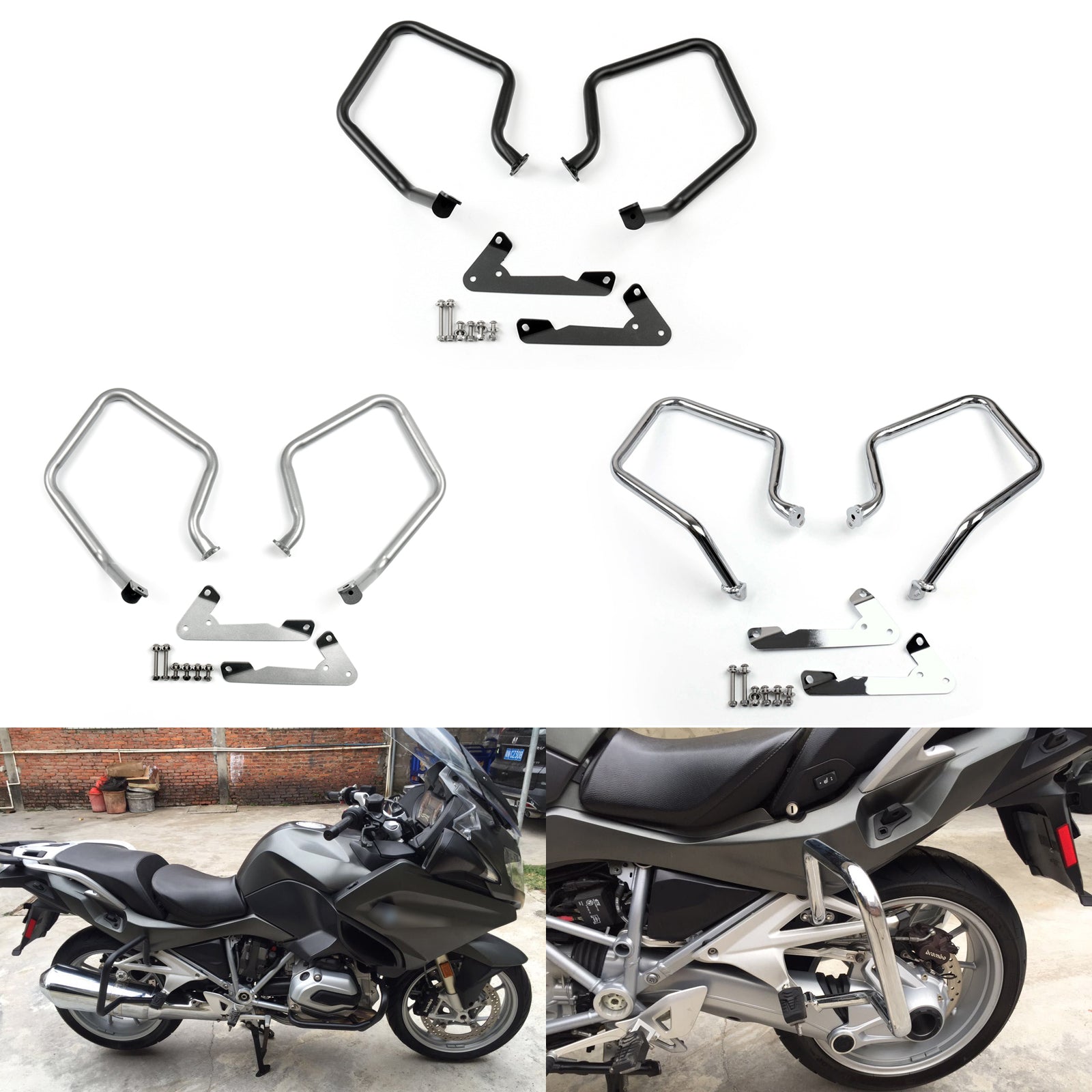 Rear Engine Guard Crash Bars Heed For BMW R 1200 RT R1200RT 2014-2016 ...
