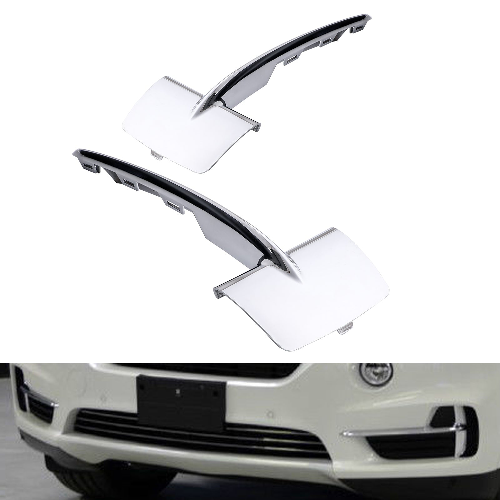 2X Front Bumpe Lower Grille Trim Molding For BMW F15 X5 2014-2018 ...