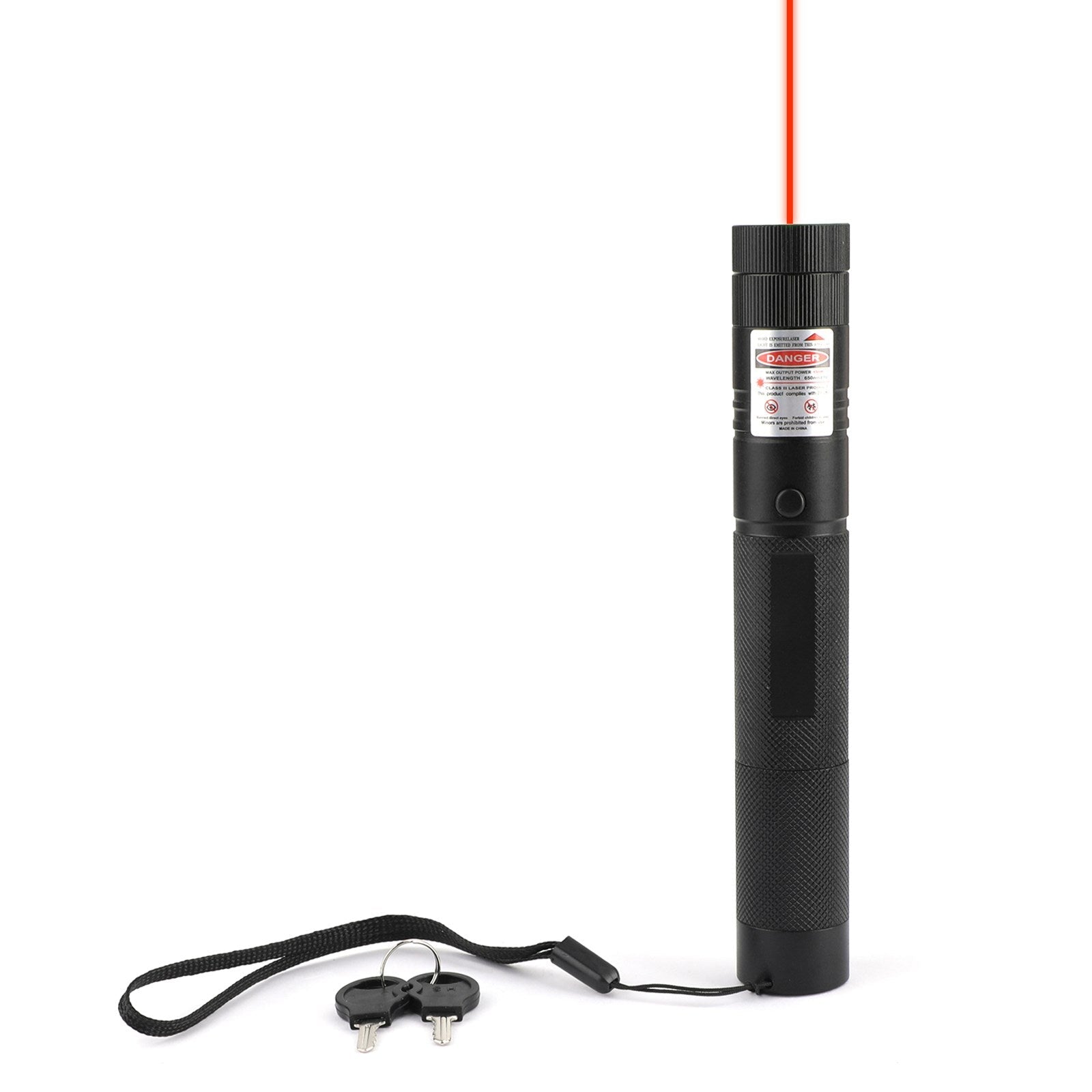 Puntatore laser rosso ricaricabile da 900 miglia Lazer Pen 650nm Fasci ...