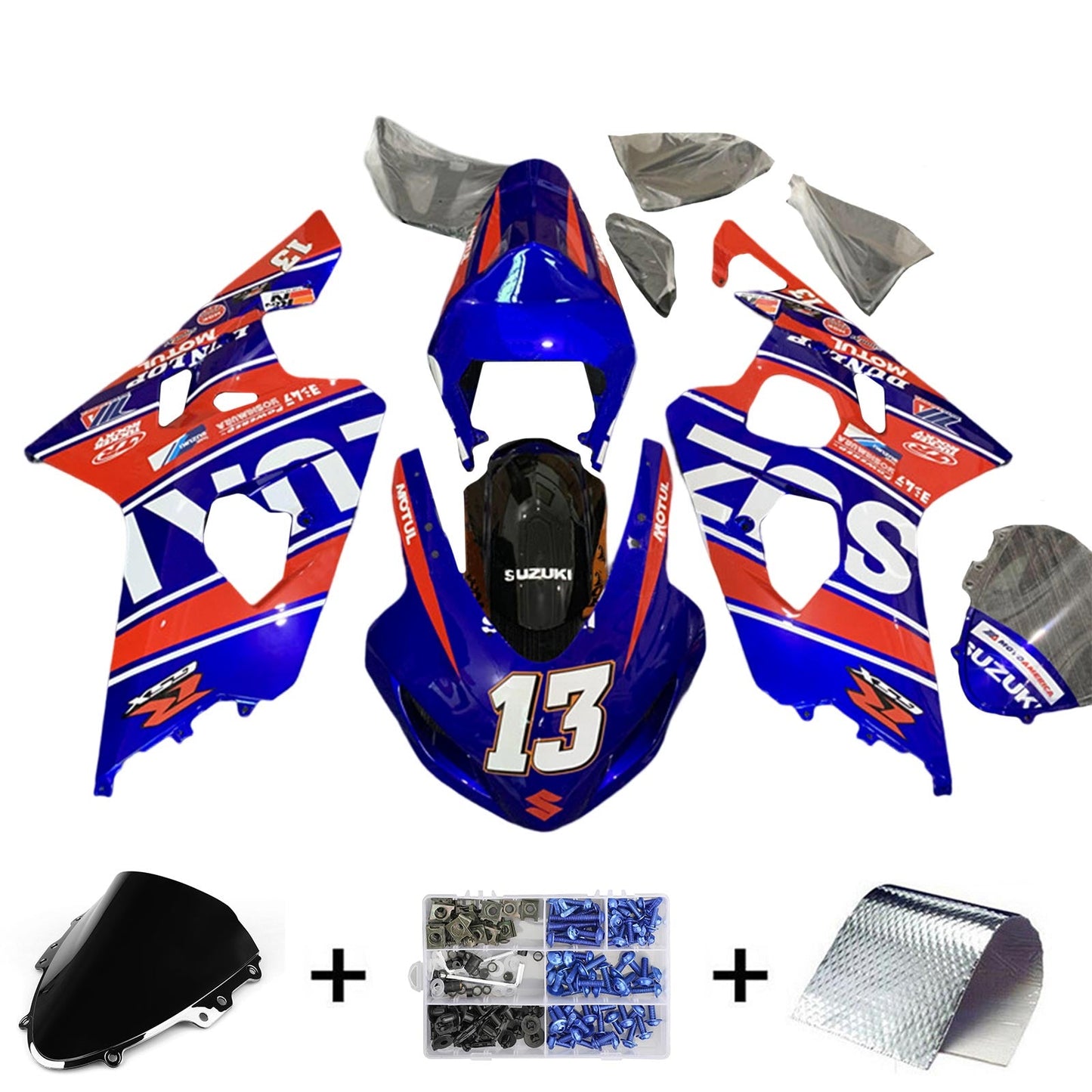 Amotopart Kit carena Suzuki GSXR 600/750 2004-2005 K4 Carrozzeria Plas ...